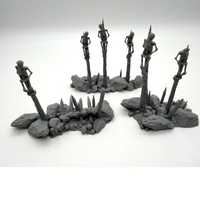 Fantasy Terrain Scatter Barricades Impaled Skeleton Spike Barrier for ...