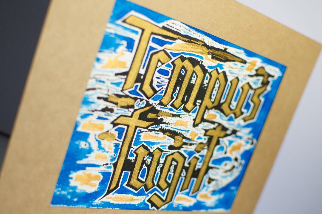 Tempus Fugit Time Flies A5 Calligraphy Wall Art - Etsy