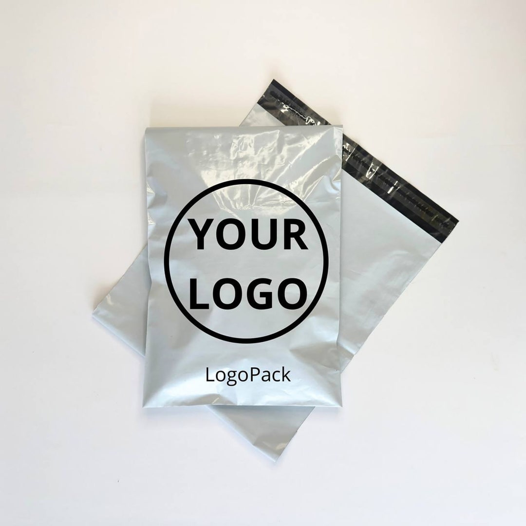 50-1000 Custom White Poly Mailers Bag, Custom Shipping Bag With One ...