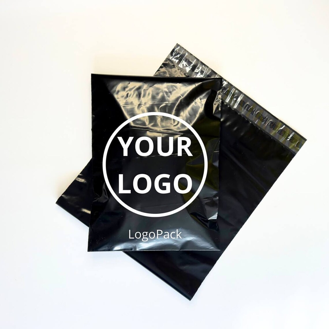 50-1000 Custom Black Poly Mailers With Logo – Personalized Shipping ...