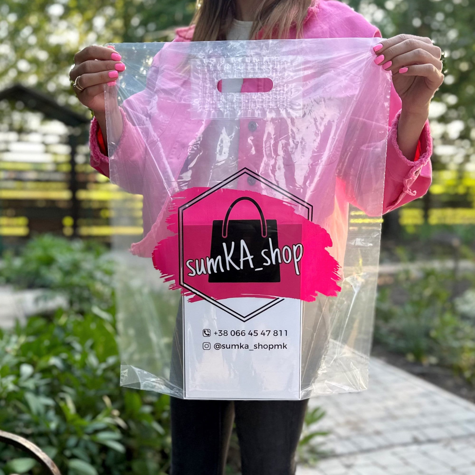 Transparent Custom Logo Shopping Bags for Boutiques Custom Logo Plastic ...