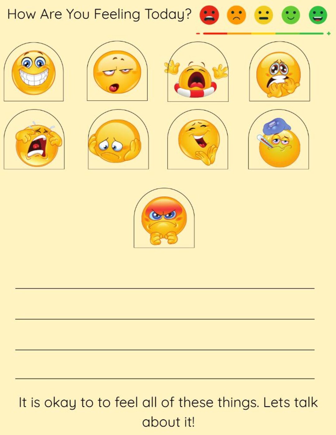 SEL- Feeling Check-in - Etsy