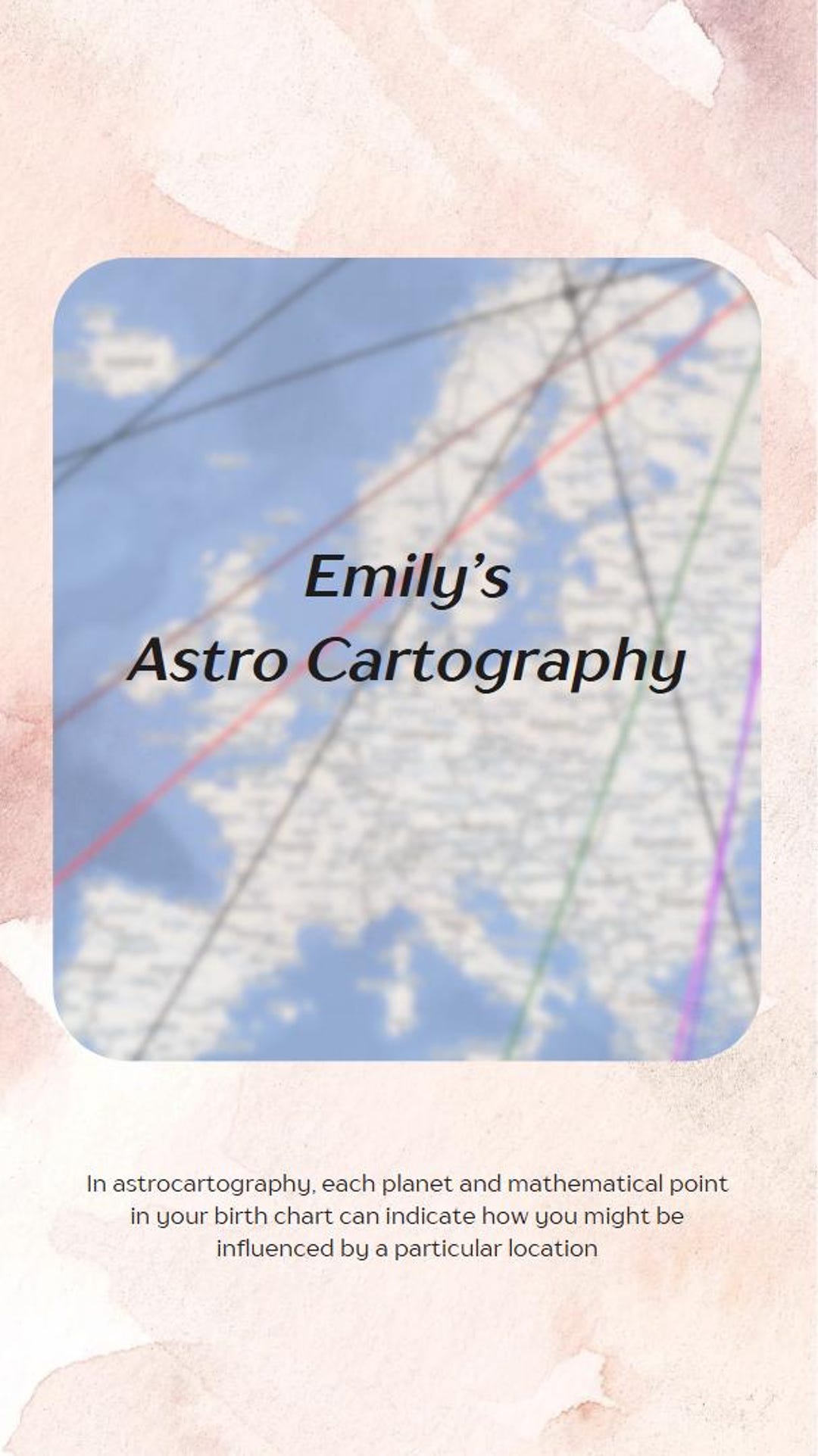 Astro Cartography Chart - Etsy
