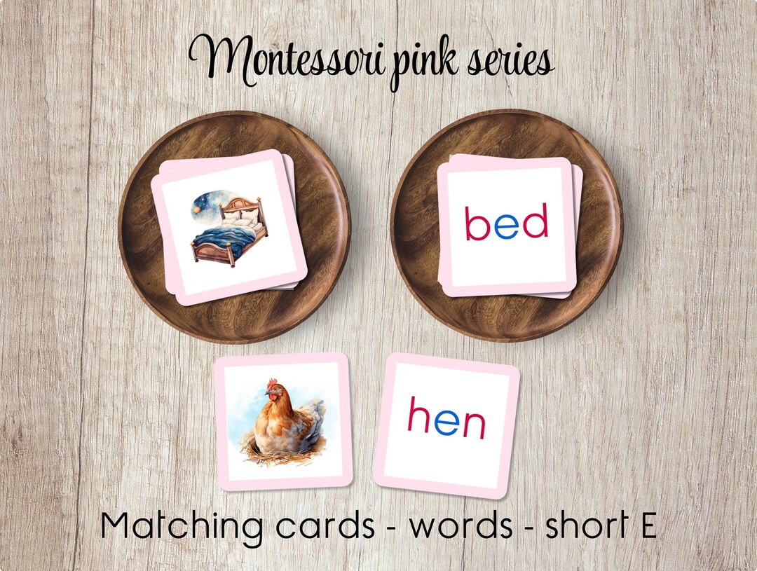 Matching Game Based on Pairing Images and Short Words,homeschool ...