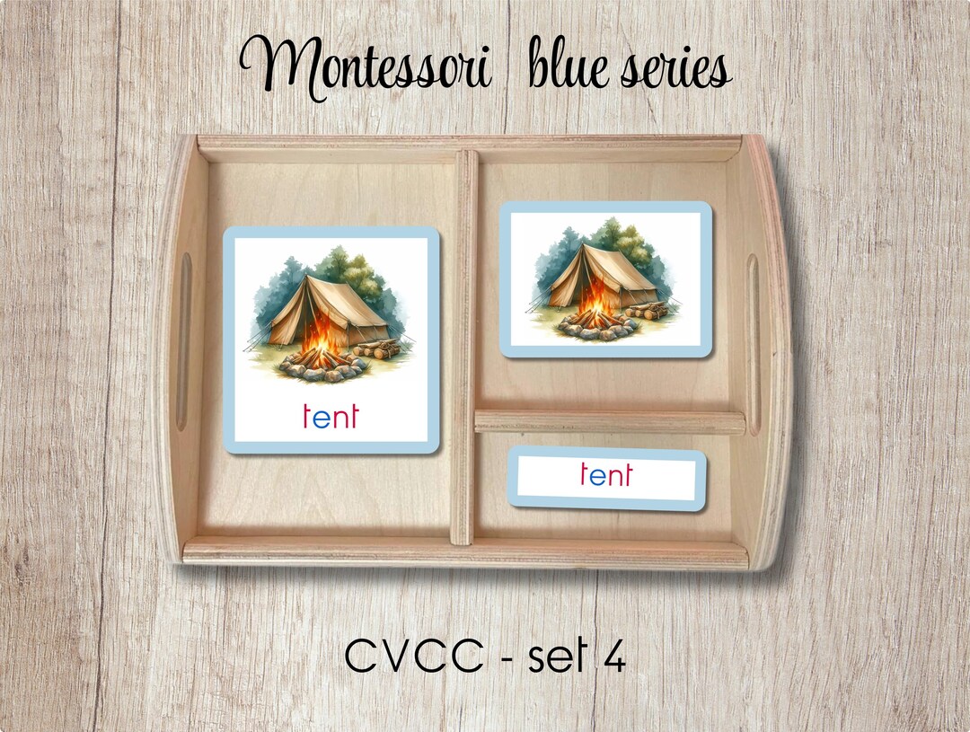 Montessori Blue Series Language Cards, Learn to Read Consonant Blends ...
