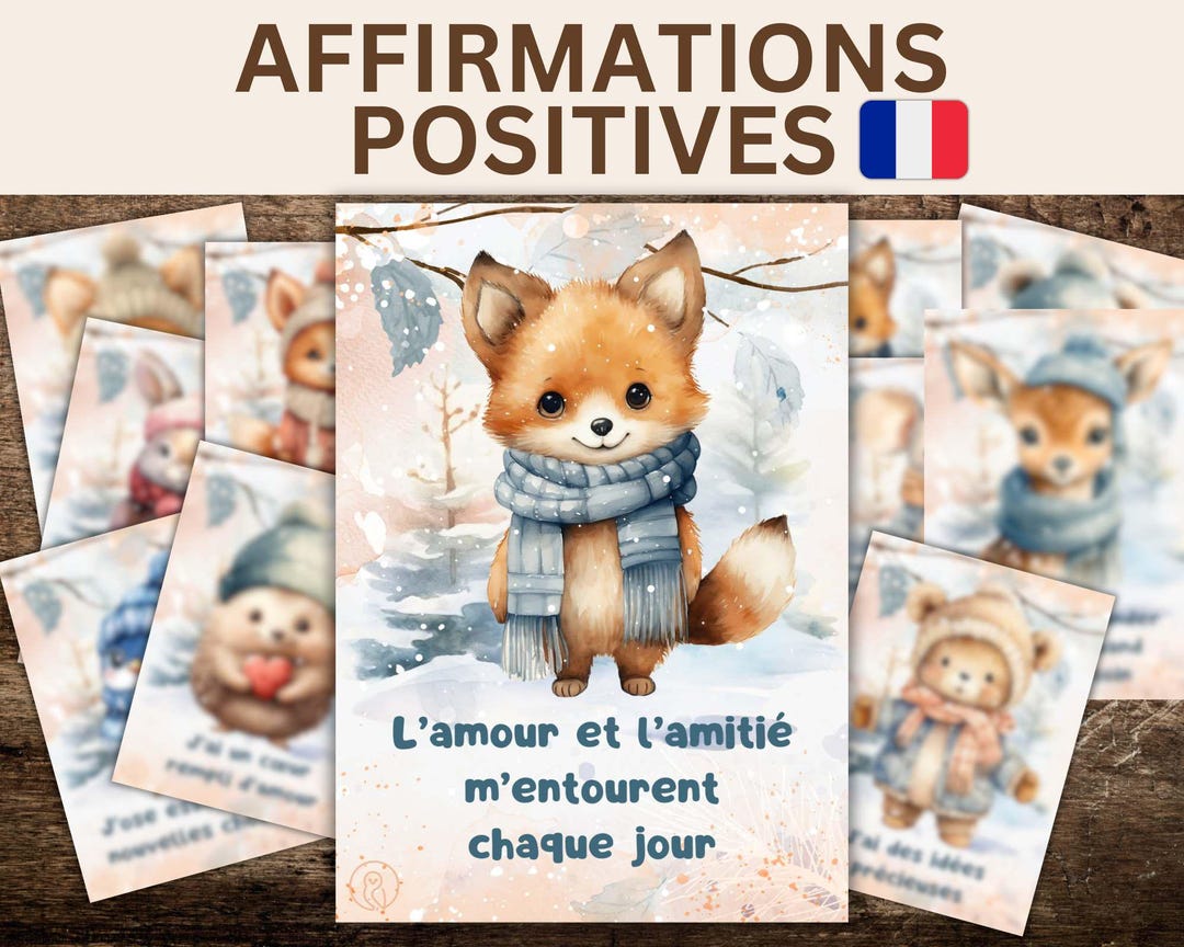 French Printable Affirmation Cards – Kids Motivation Cards – Personal ...