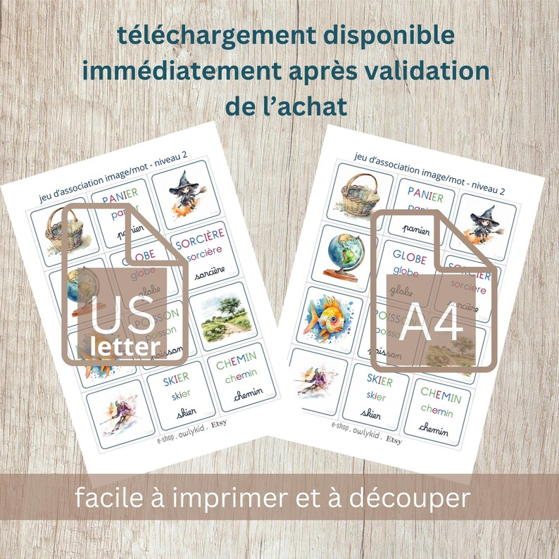 Montessori Series Reading Cards, Learning to Read in French – Beginner ...