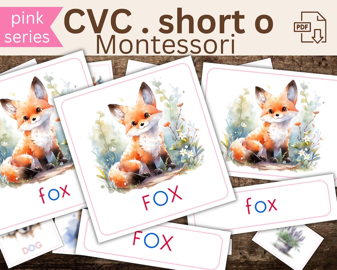 3-part Cards for CVC Words - Printable CVC Word Game in English – Short ...