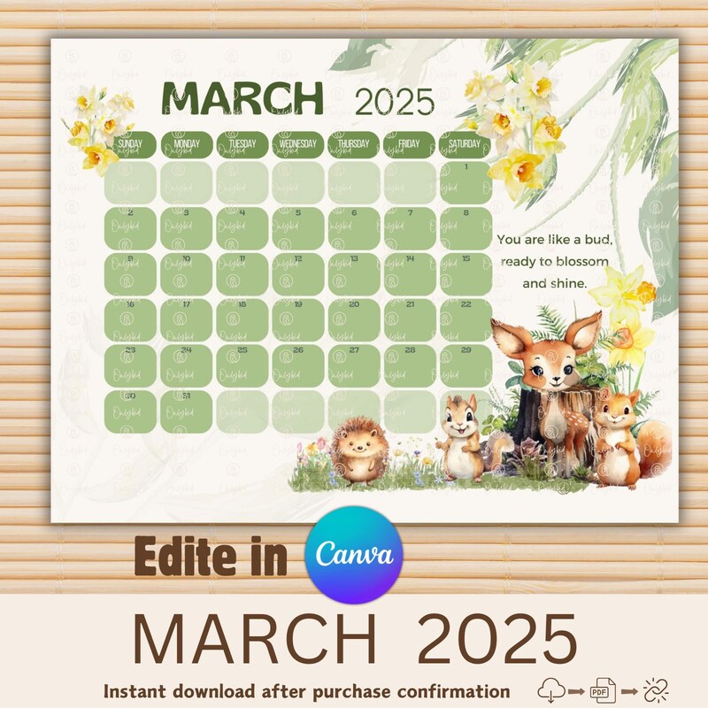 March 2025 Calendar - Etsy
