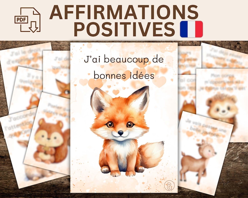 40 Positive Affirmations for Children in French | Printable ...