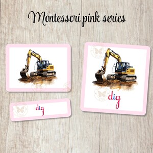 CVC, Word Short I, Pink Series Montessori, Kindergarten Printable ...