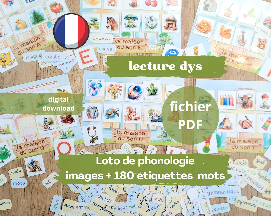 Loto Bingo of Phonology With Alphas, Picture Labels and Word Labels ...