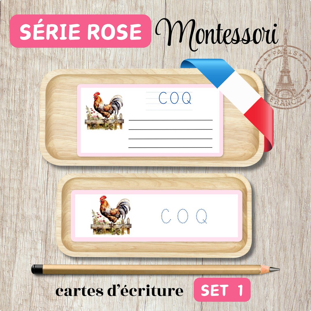 Writing Words in French, Tracing Cards, First Simple Words, Writing ...