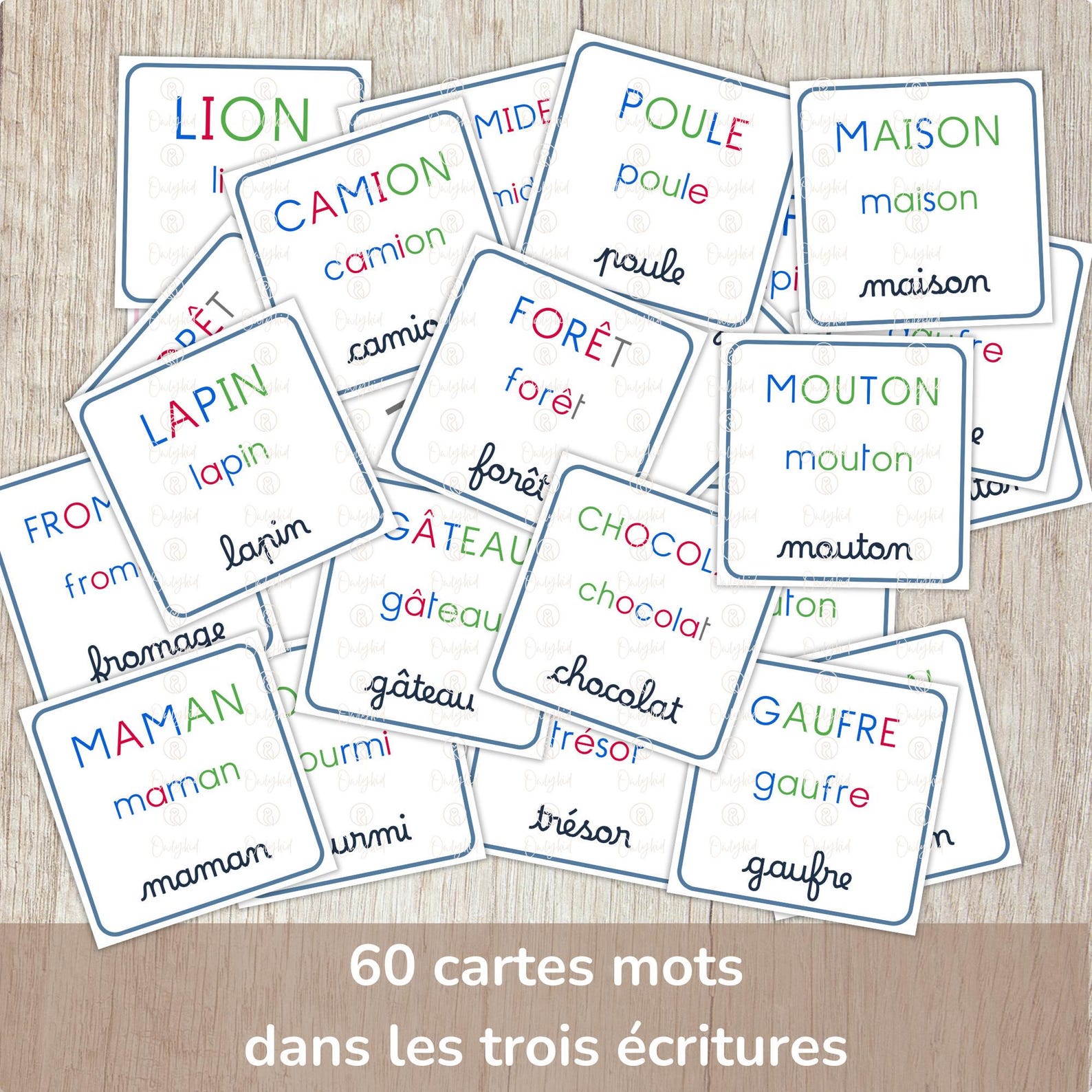 Montessori Series Reading Cards, Learning to Read in French – Beginner ...