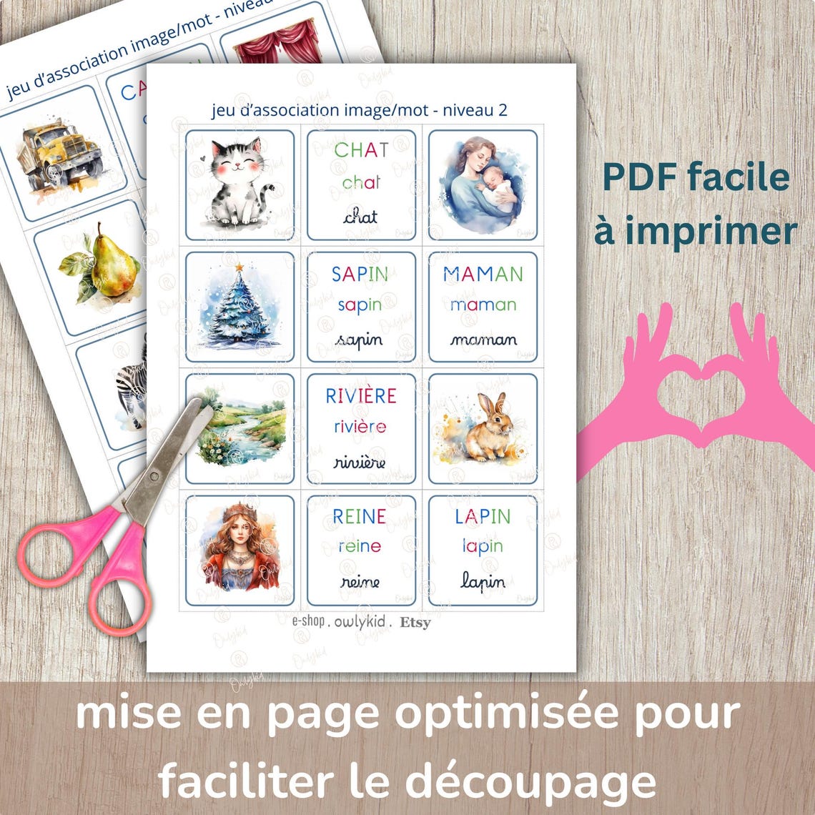 Montessori Series Reading Cards, Learning to Read in French – Beginner ...