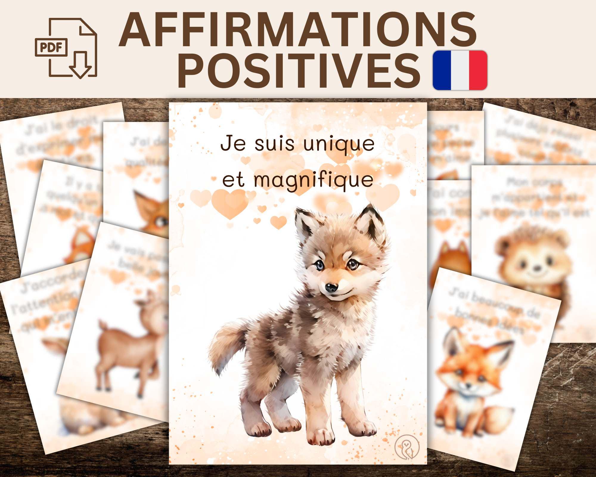 French Positive Affirmations for Kids, Personal Growth, Positive ...