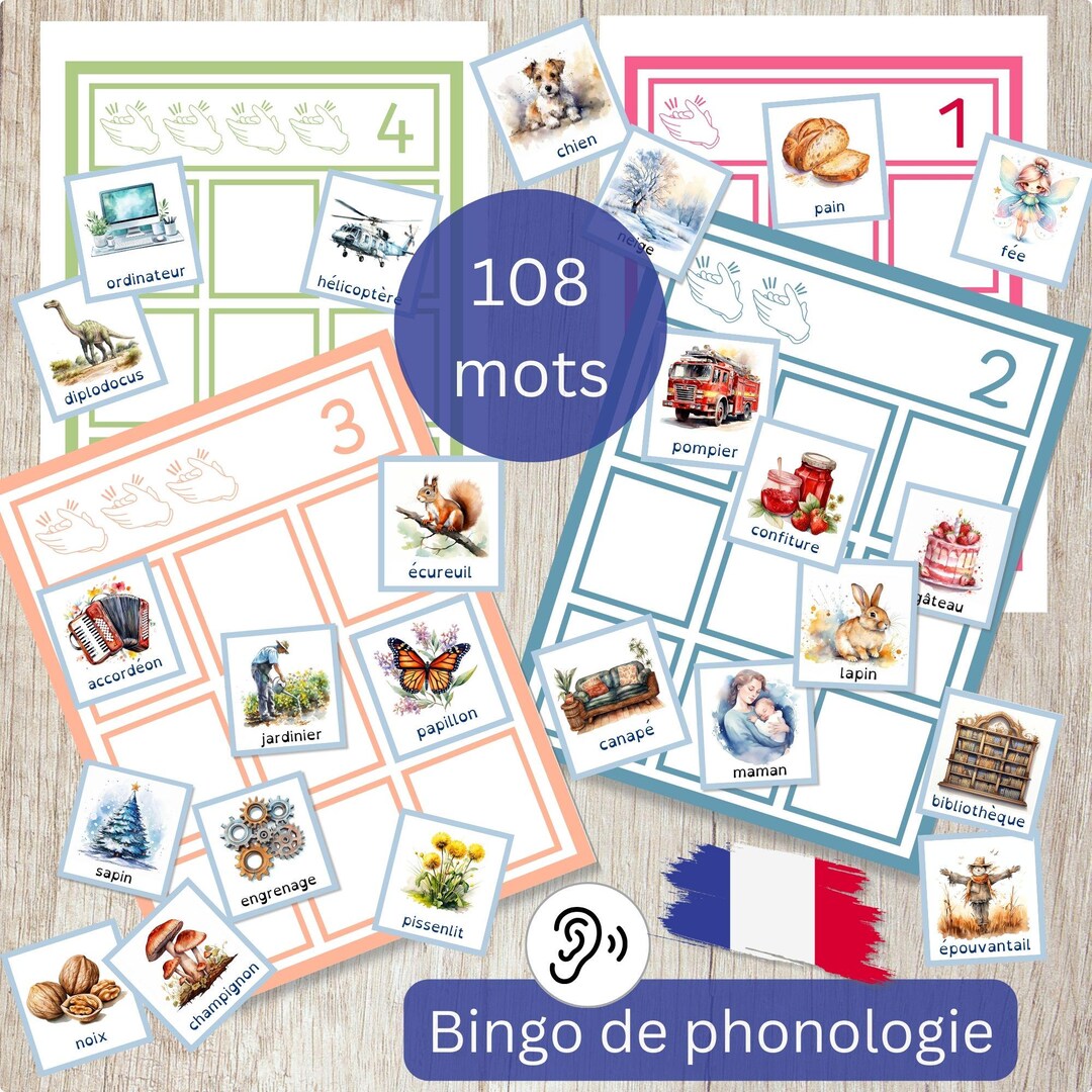 Printable Phonology Bingo Fun Syllable Counting Game to Learn Reading ...