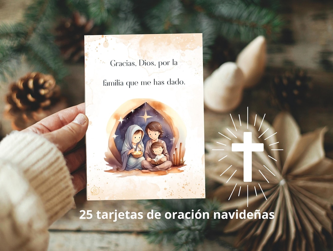 25 Christmas Prayer Cards in Spanish, Advent Calendar for Children ...