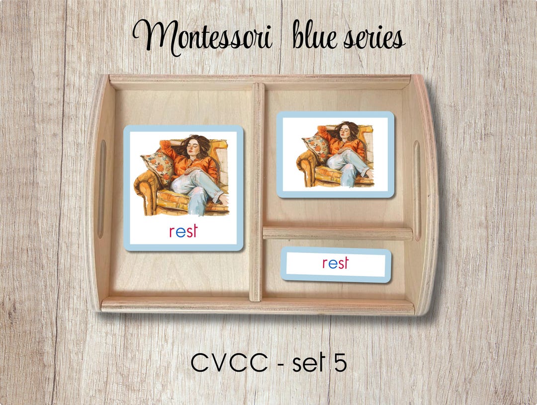Montessori Blue Series Language Cards, Learn to Read Consonant Blends ...