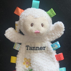 Custom Embroidered Personalized Character TAGGIES™ Lovey Harmony Bunny ...