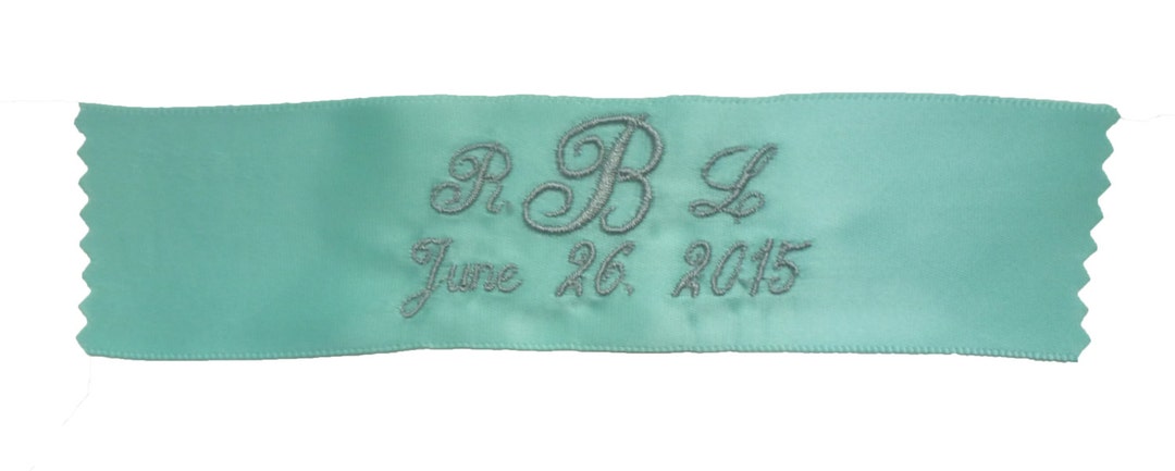 Amy Petite Custom Embroidered and Personalized Satin Ribbon Wedding ...