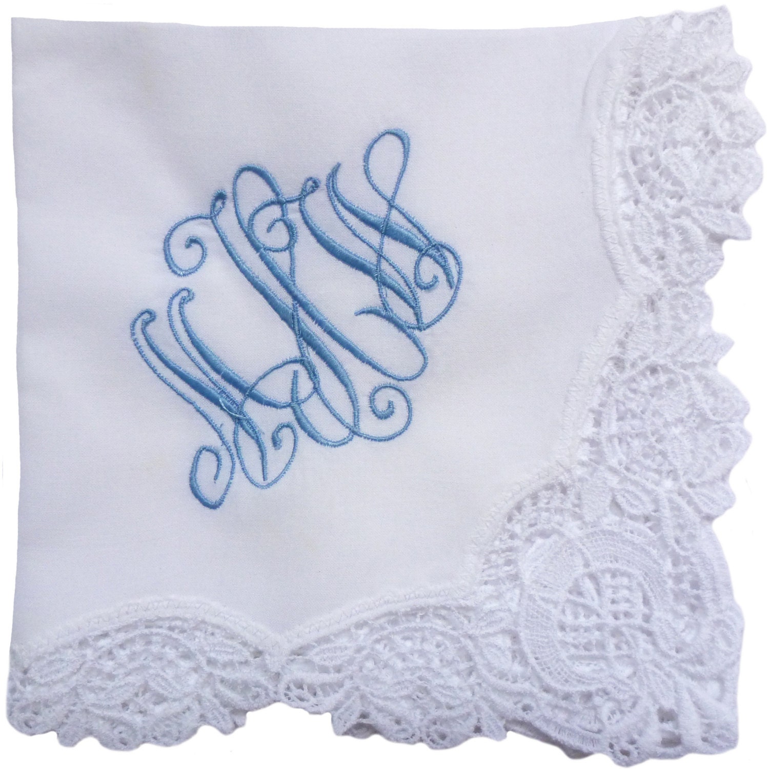 Beautiful Plauen Lace Personalized Hankie Embroidered With Name or ...