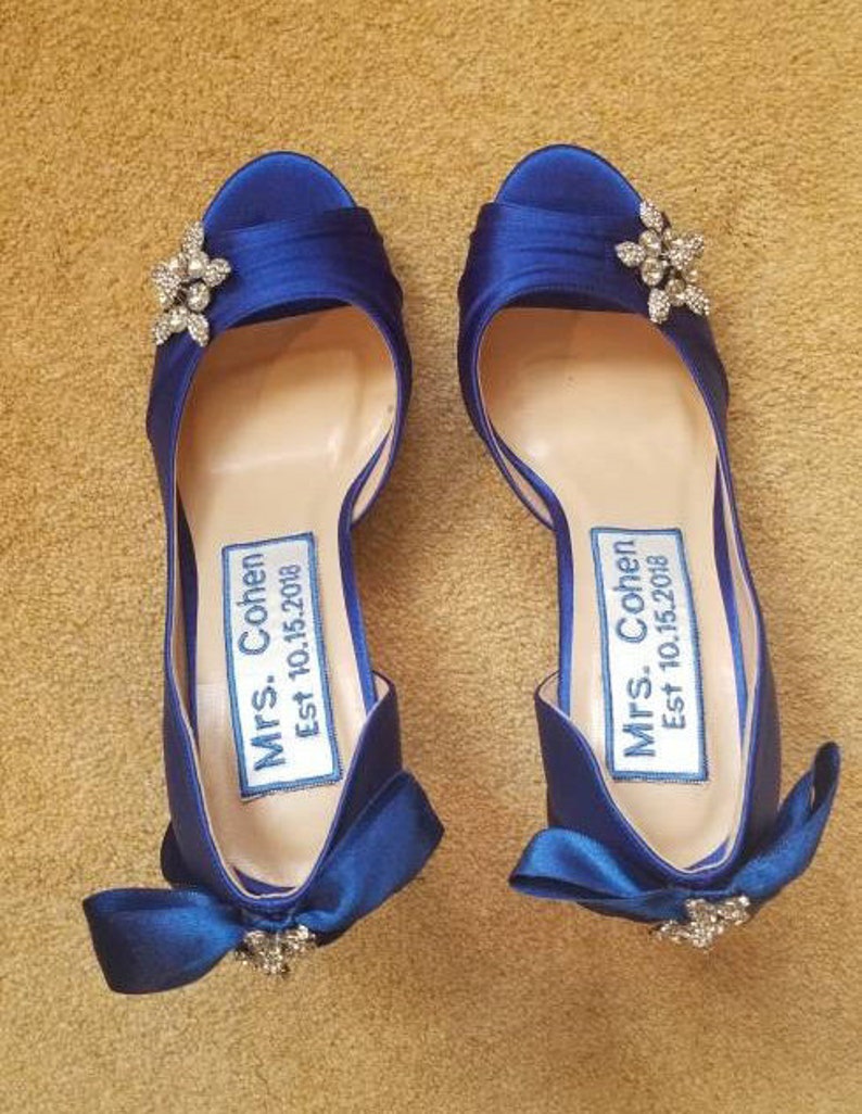 Personalized Embroidered Wedding Shoe Labels | Etsy