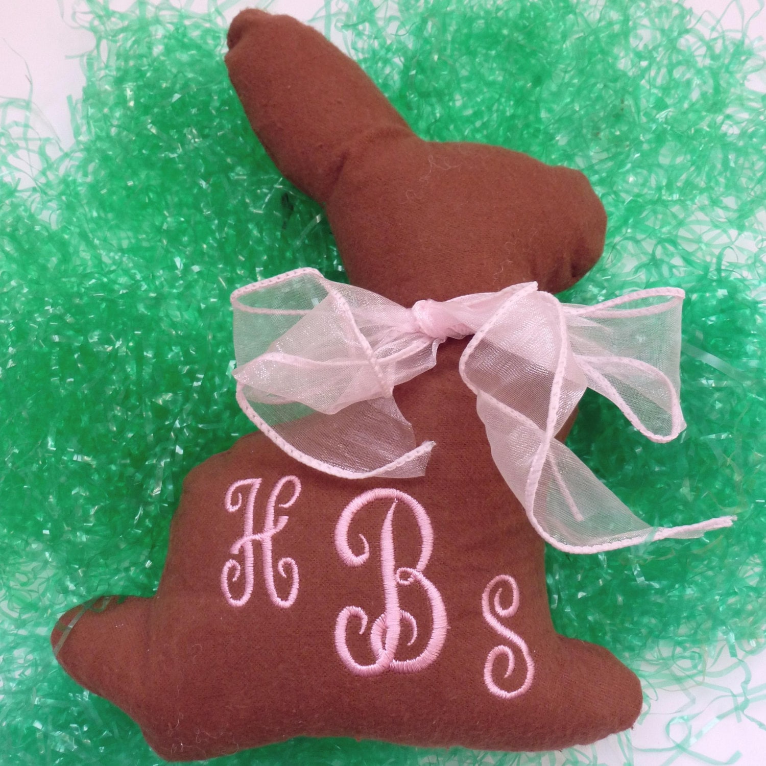 Monogrammed chocolate Easter Bunny Made From | Etsy