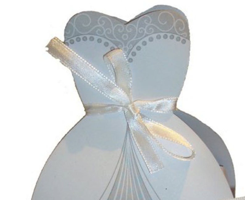 Amy Satin Ribbon Wedding Gown Label AND Gift Box - Etsy