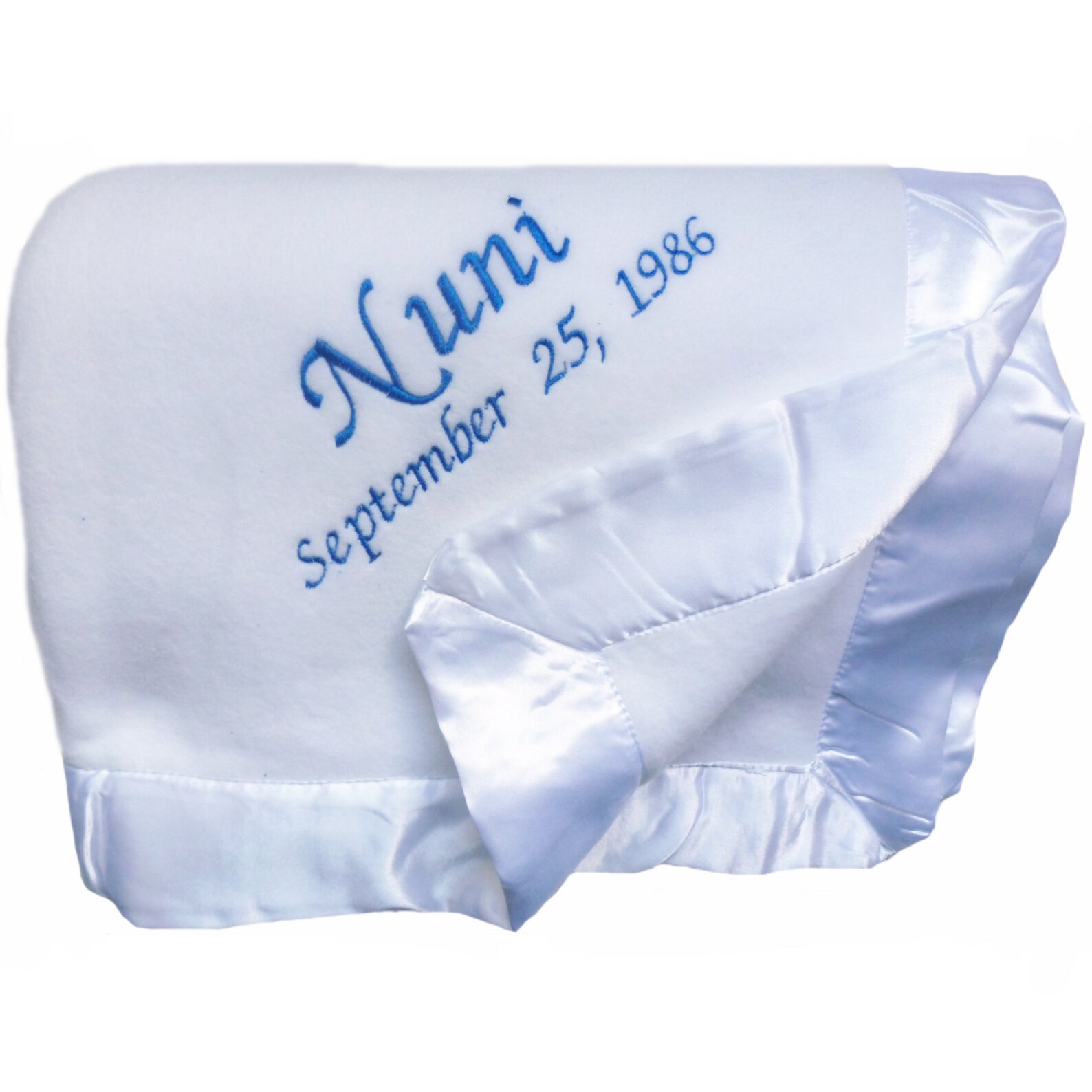 Micro Fleece Baby Blanket Personalized With Name and Date | Etsy