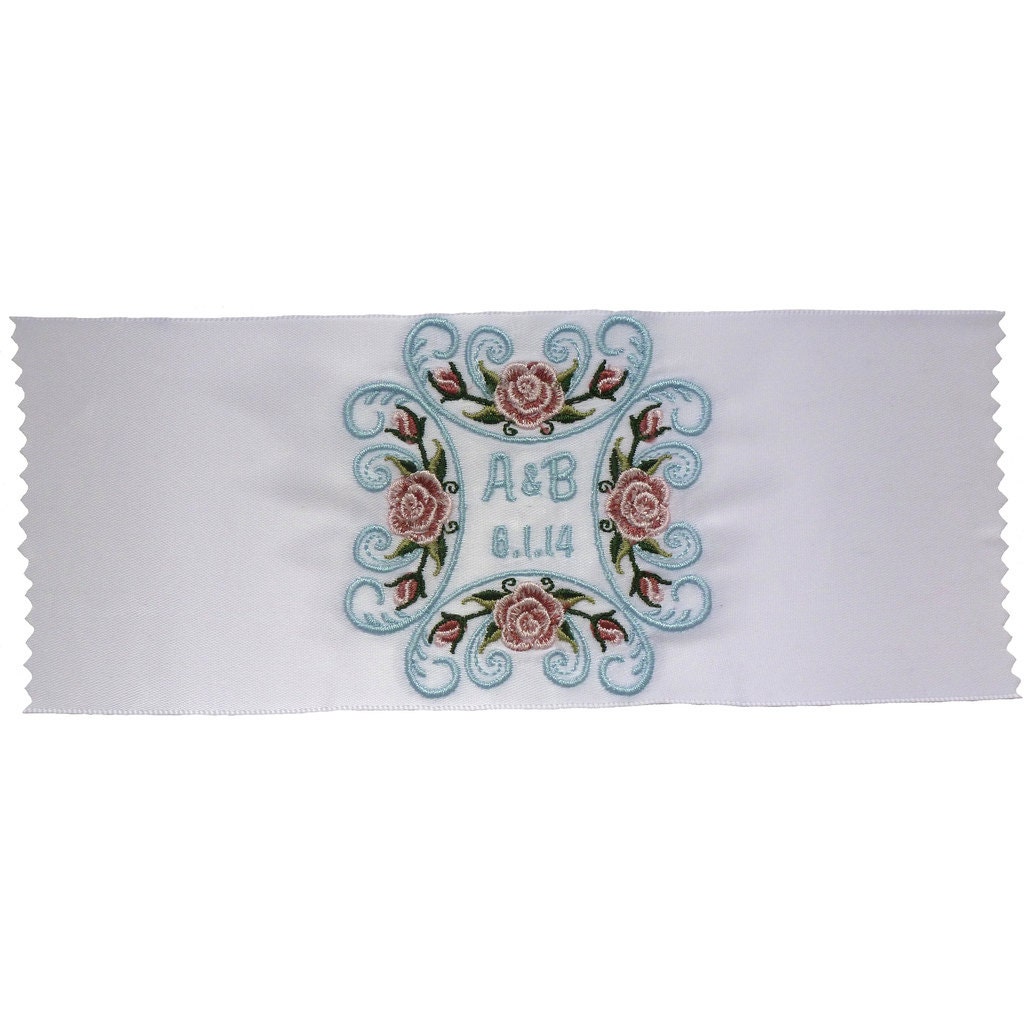 Rosemary Wedding Gown Ribbon Label Embroidered and Personalized - Etsy