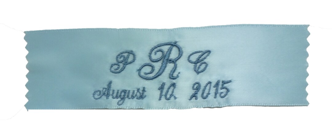 Amy Petite Custom Embroidered and Personalized Satin Ribbon Wedding ...