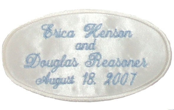 Wedding Dress Name Label Custom Embroidered - Etsy