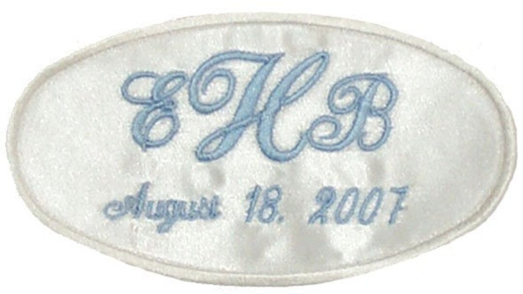 Erica Satin Wedding Dress Name Label Custom Embroidered Personalized - Etsy