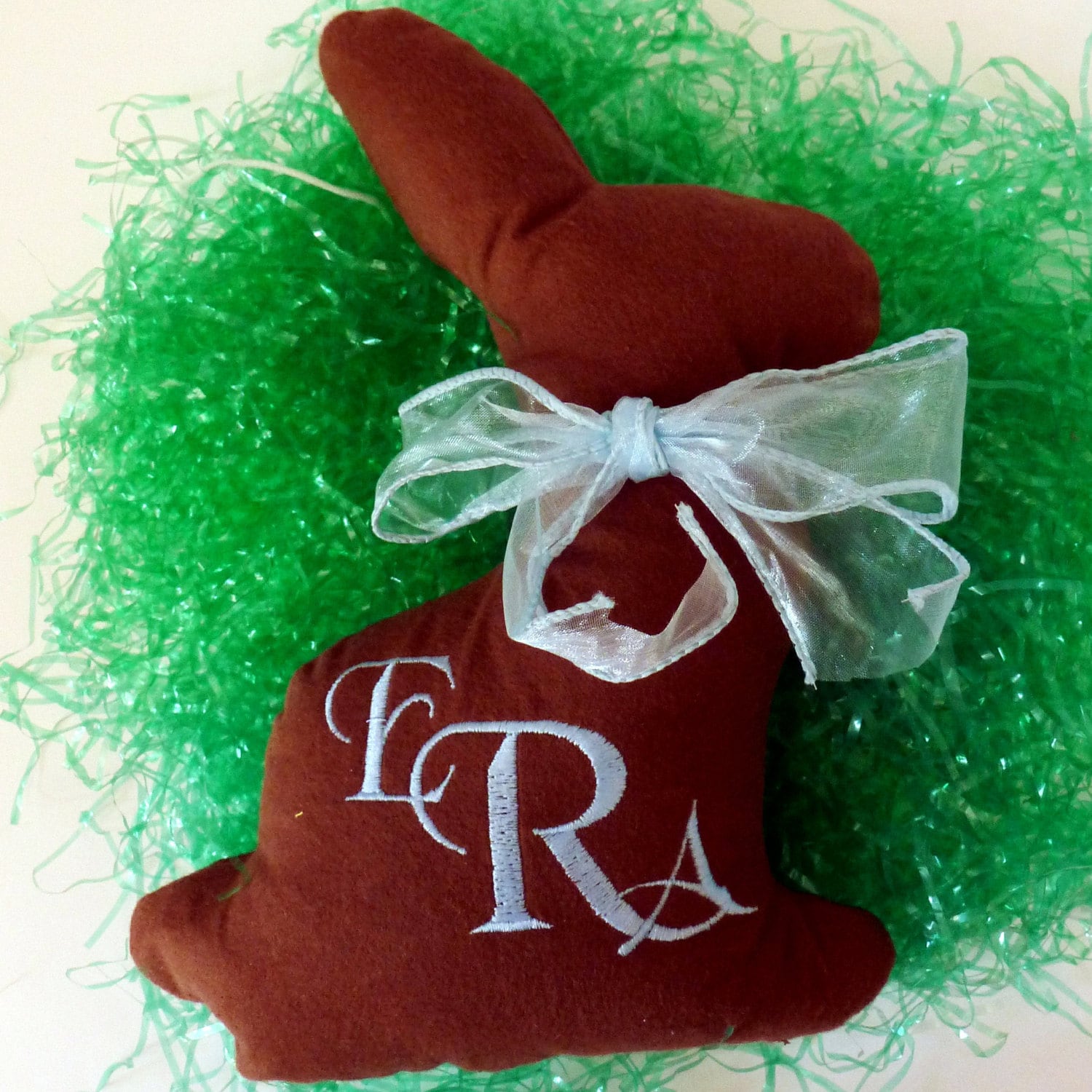 Monogrammed chocolate Easter Bunny Made From | Etsy
