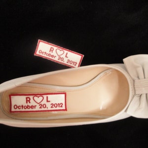 Personalized Embroidered Wedding Shoe Labels - Etsy