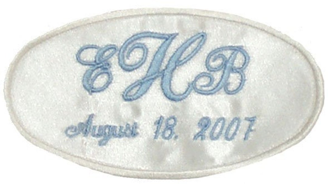 Wedding Dress Name Label Custom Embroidered - Etsy