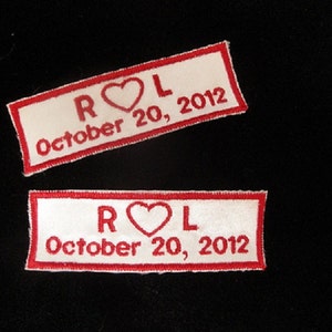 Personalized Embroidered Wedding Shoe Labels - Etsy