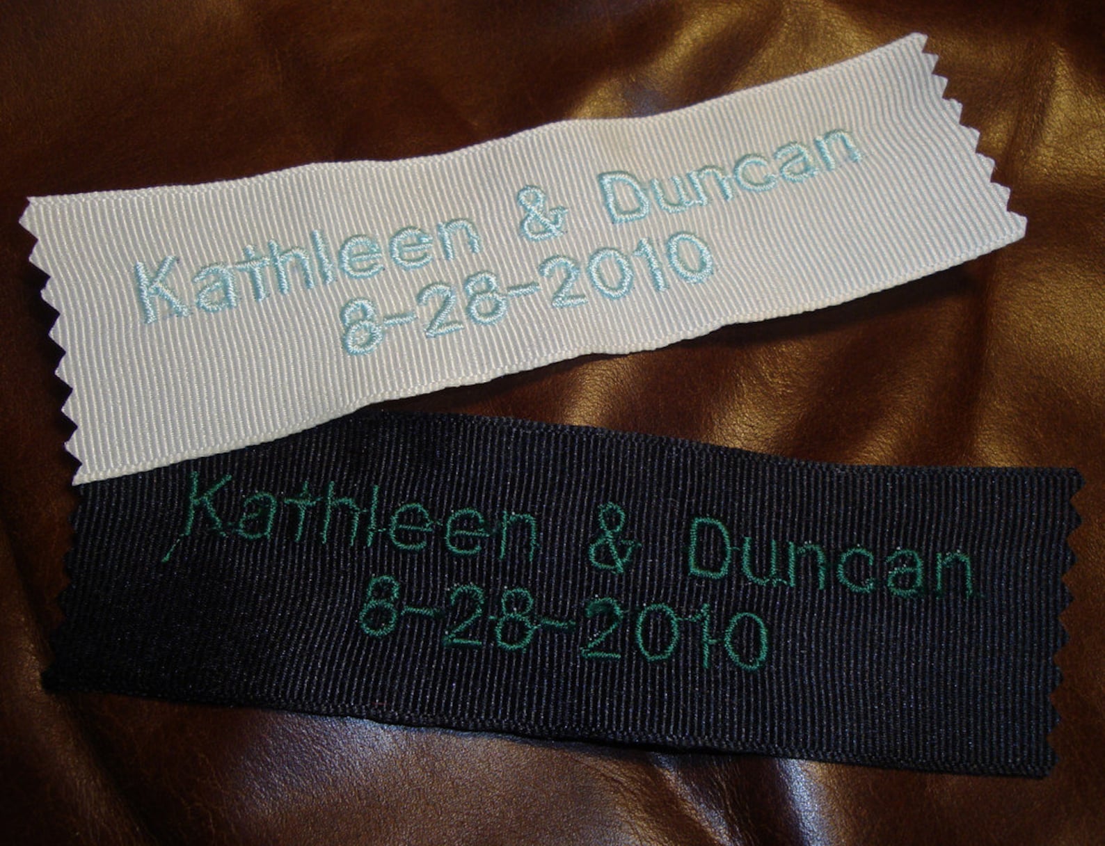 Groom's Personalized Ribbon Labels set of Two - Etsy
