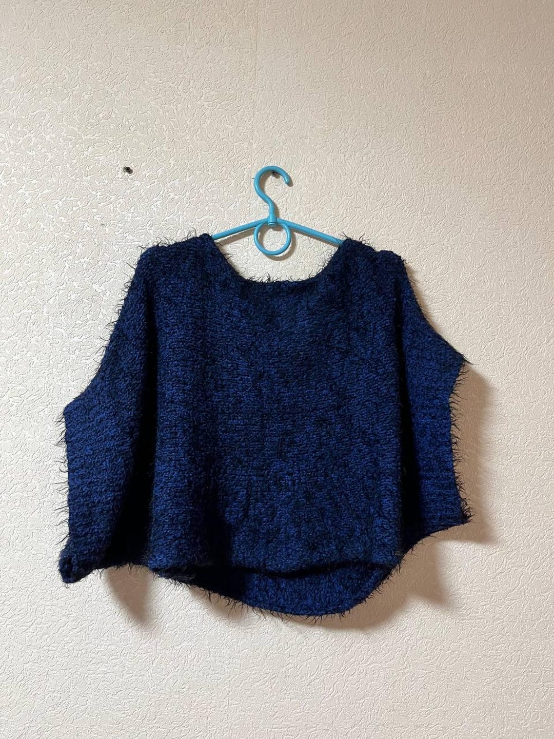 Cop Copine Vintage Fluffy Shoulders Cache Blue Size M Avant Garde Women ...