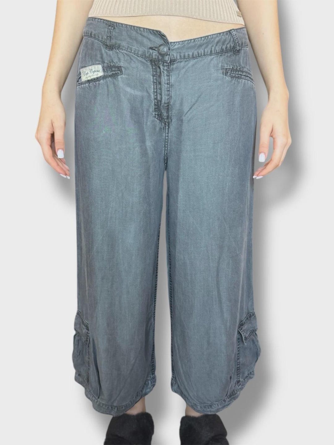 Cop Copine Vintage Relaxed Lyocell Demos Pantalon Trousers Pants Size ...