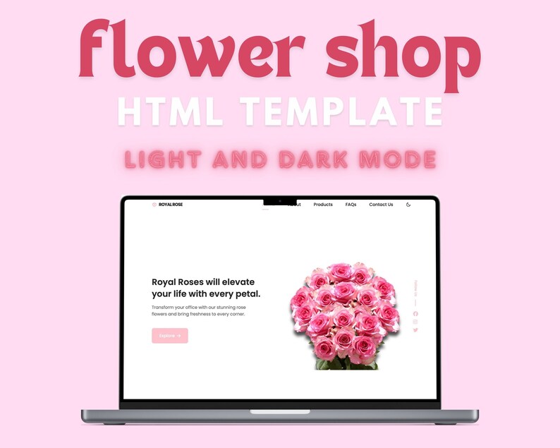 Responsive HTML Website Template Flower Shop Website User-friendly and ...