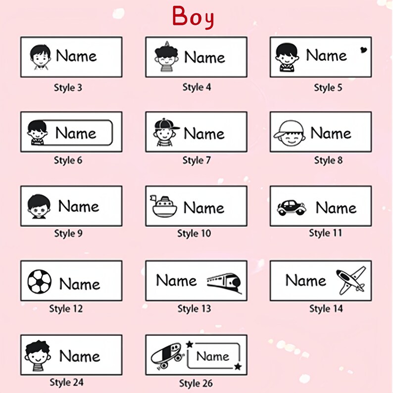 Customized Clothing Name Stamps for School Children personalized ...