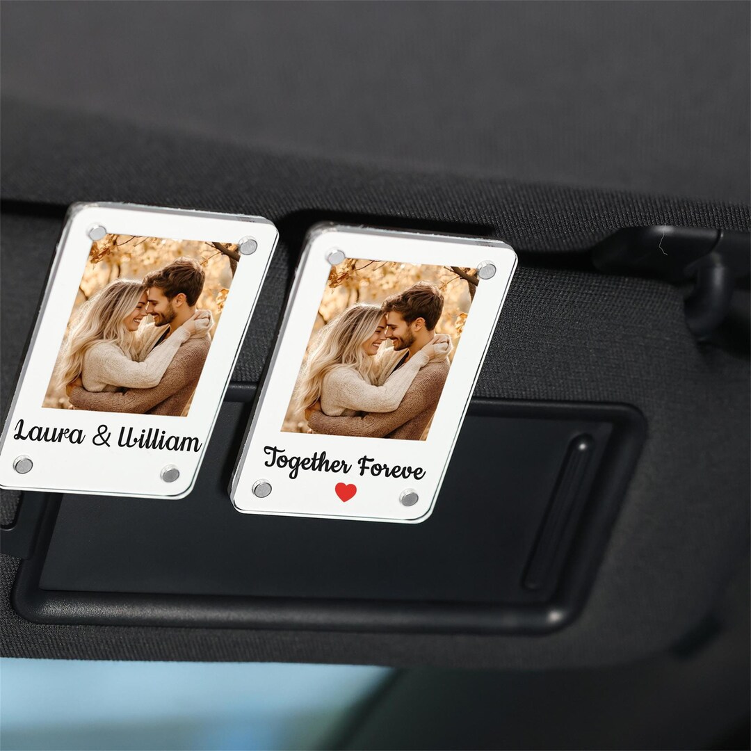 Custom Photo Car Visor Clip Photo Car Ornament Drive Safe Visor Clip ...
