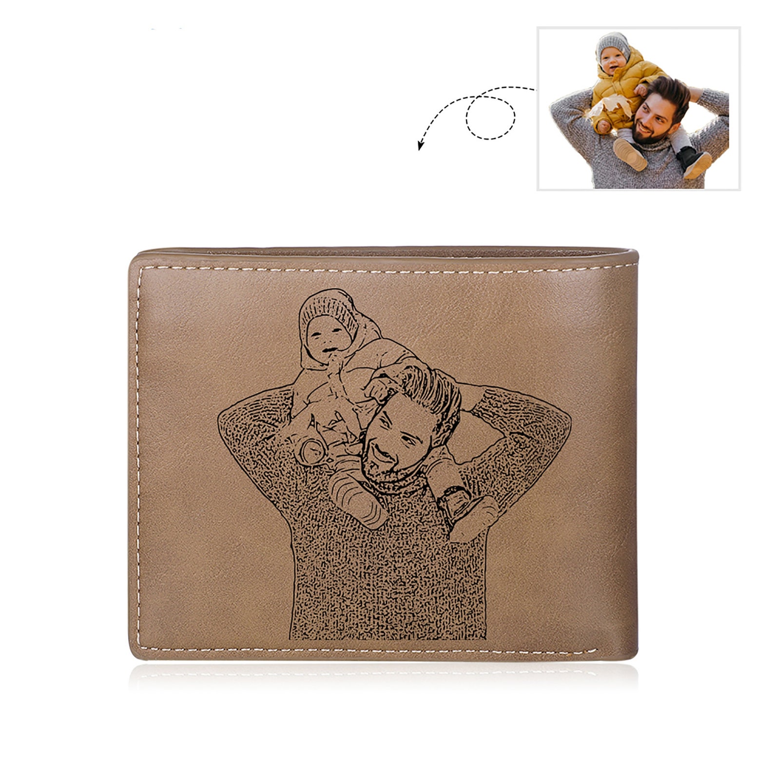 Personalized Wallets Men's Leather Wallets custom Photo Wallets this Amazing Dad Belongs To ...