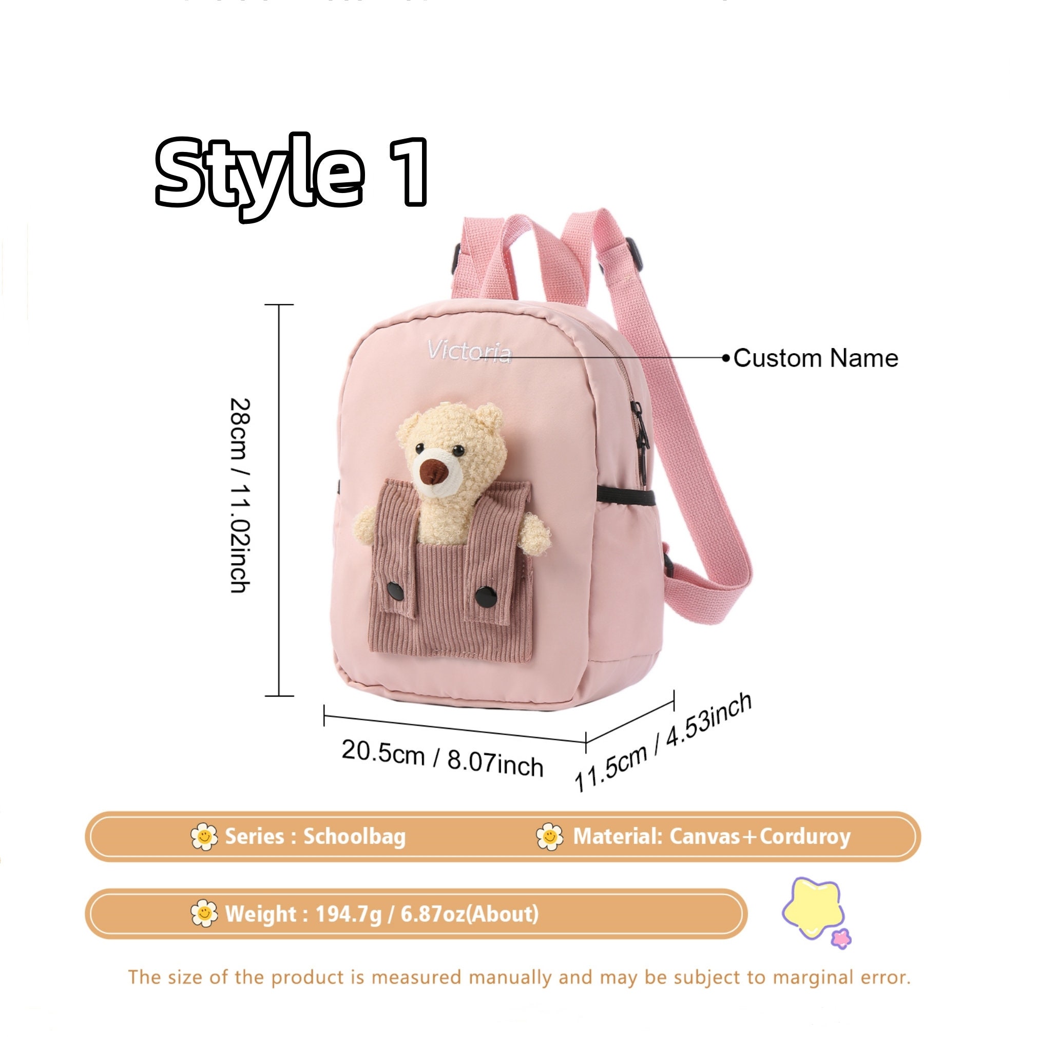 Personalized Children's Backpack Custom Name Children's Backpack back ...