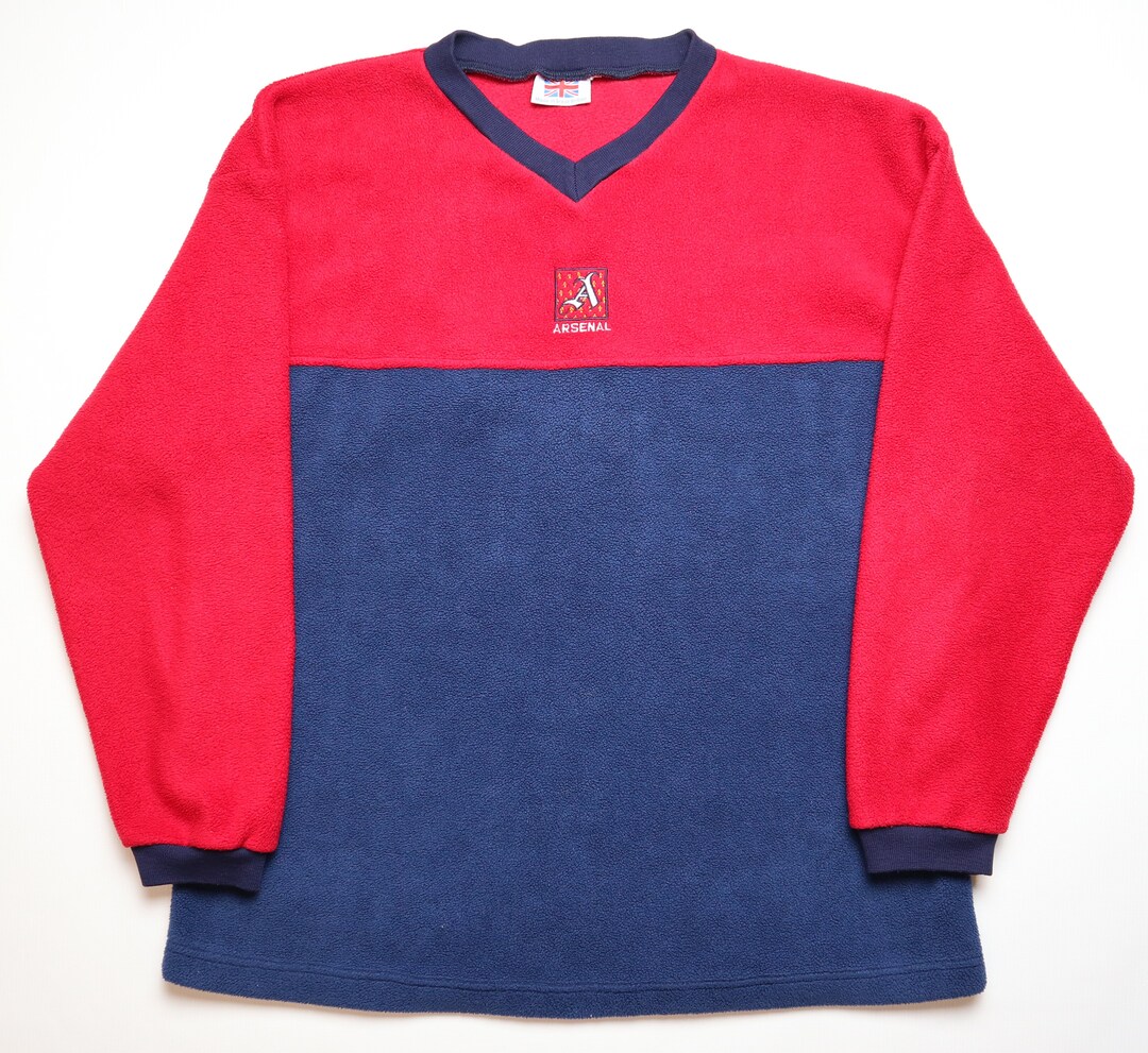 Arsenal 90s 1990s Vintage Retro Training Football Soccer Fleece ...