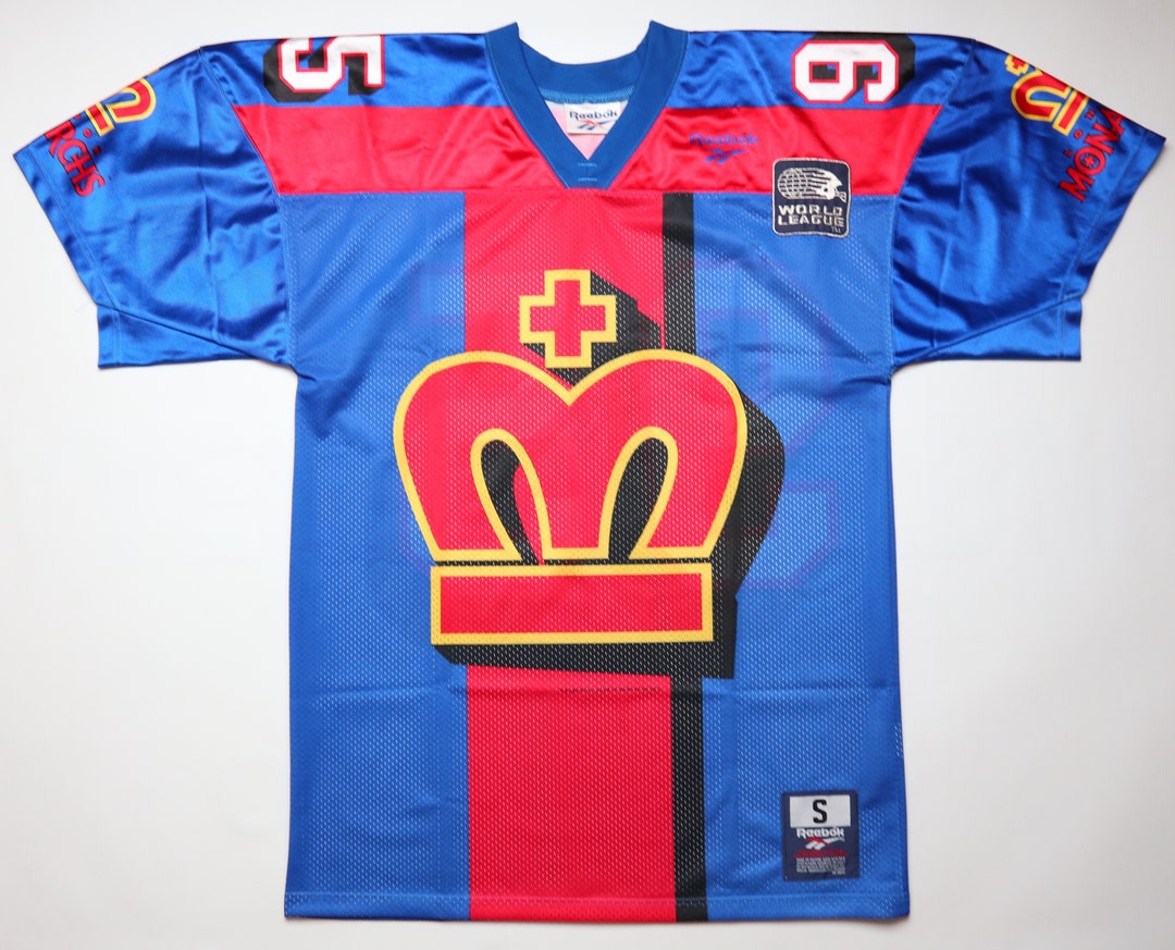 London Monarchs 1995 90s Vintage American Football Jersey Shirt Kit Top ...