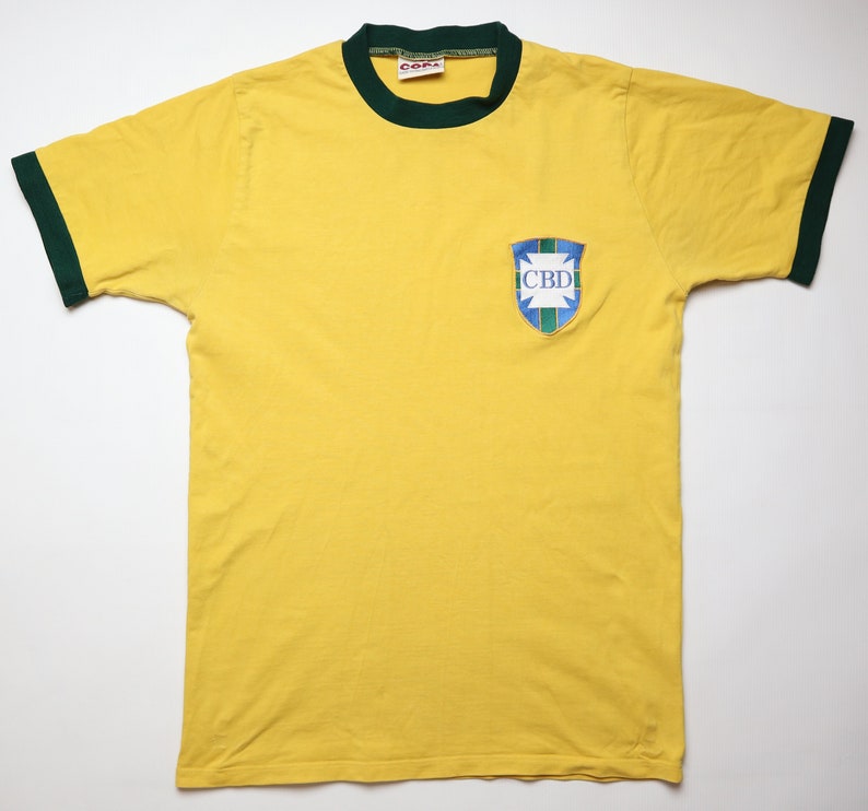 Brazil CBF 1970 Home Retro Replica Football Shirt Soccer Jersey Copa ...