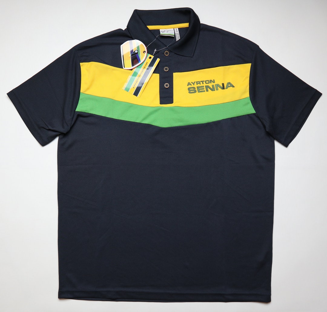 Ayrton Senna Racing Pit Crew Polo Shirt Jersey Camiseta Trikot Top Men ...